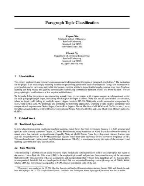 Nlp Project Paragraph Topic Classification Pdf