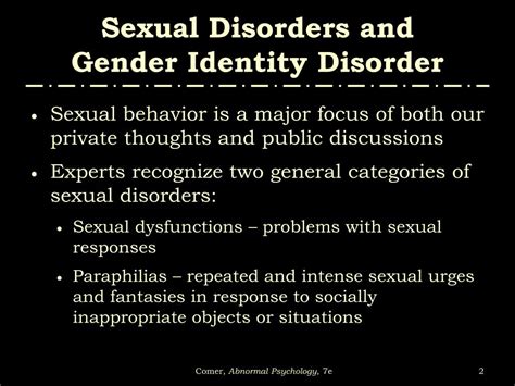 Ppt Sexual Disorders And Gender Identity Disorder Powerpoint