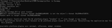 Cann T Run Facemap When Using Python M Facemap Issue 57 MouseLand Facemap GitHub