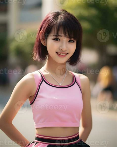 Beautiful Cheerleader With Attractive Smile Ai Generative 31585283
