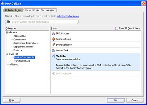 creating the project in jdeveloper examples