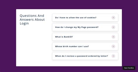 Accordion Codesandbox