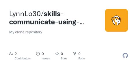 Github Lynnlo30skills Communicate Using Markdown My Clone Repository