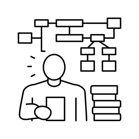 Learning Algorithm Line Icon Vector Illustration 18999145 Vector Art At