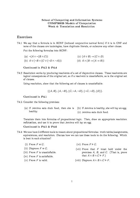 tutorial 04 tute questions school of computing and information