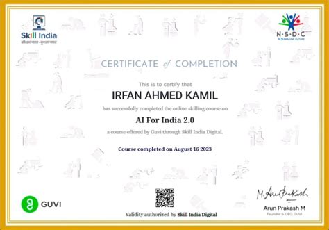 Irfan Ahmed Kamil On Linkedin Completed Ai For India Course