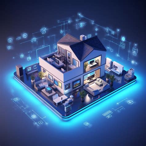 Premium Photo Concept Of Home Devices On Multiple Houses Conected