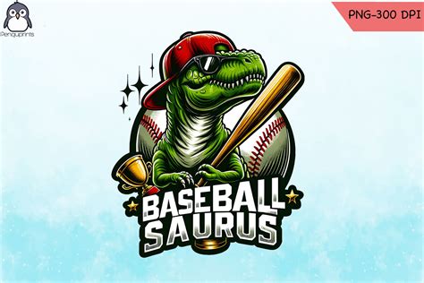 Baseball Saurus Rex T Rex Png Design Graphic By Penguprints · Creative