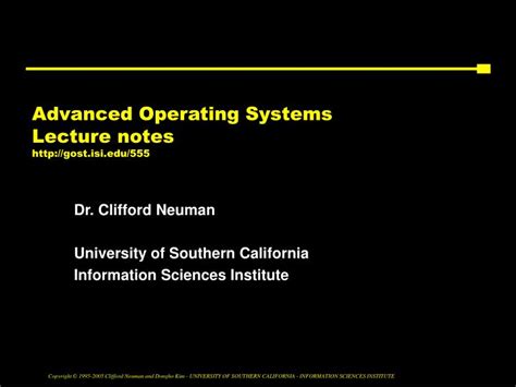 Ppt Advanced Operating Systems Lecture Notes Gostisi555 Powerpoint