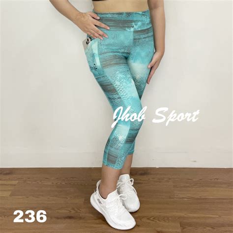 Jual Legging Senam Pendek Celana Legging Kantong Legging Olahraga Wanita Legging Sport Gym Yoga