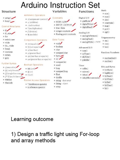 Traffic Light Using Array And For Loop Pdf