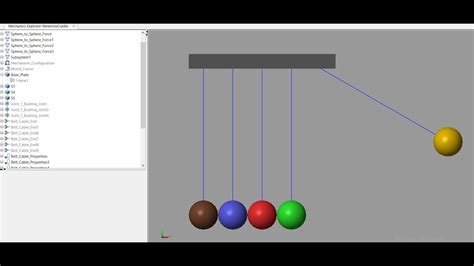newton s cradle in matlab multibody simulink youtube
