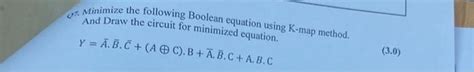 solved q6 simplify the given boolean equations a