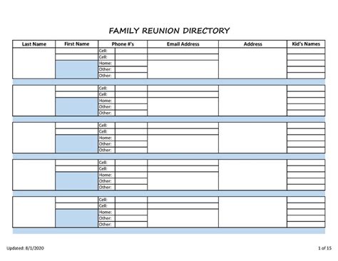 Alumni Database Template Excel