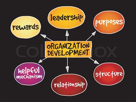 Organization Development Mind Map Stock Vector Colourbox