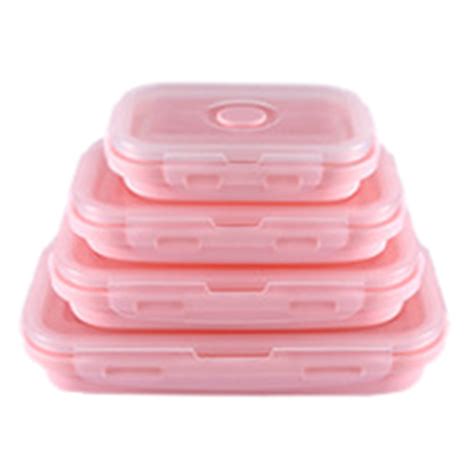 Reusable Containers For Freezing Food Folding Silicone Lunch Box