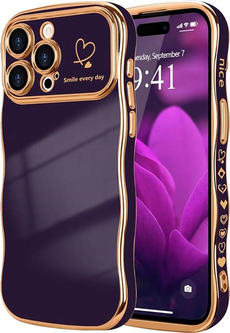 Amazon Com LCHULLE For IPhone 14 Pro Max Case For Women Girls Cute Wave Frame Curly Shape With