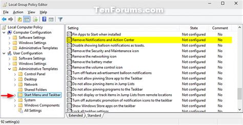 Enable Or Disable Action Center In Windows 10 Tutorials