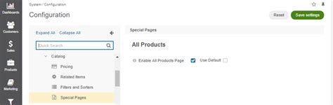 Configure Global Special Pages All Products Settings Orocommerce Orocrm And Oroplatform