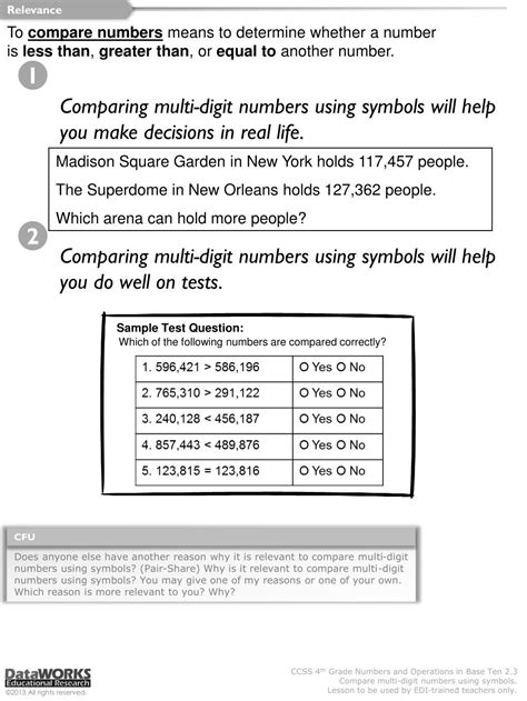 Ppt We Will Compare Multi Digit Numbers Using Symbols 1 Powerpoint Presentation Id 4384849