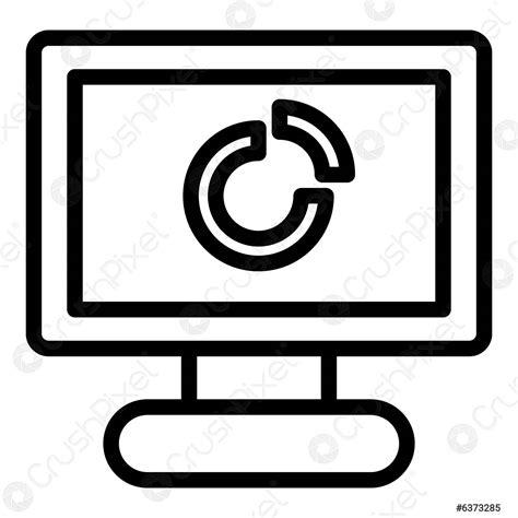 Personal Computer Icon Outline Style Stock Vector 6373285 Crushpixel