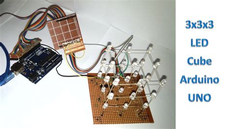 3x3x3 LED Cube Arduino UNO By Kapthura Jayasanka YouTube