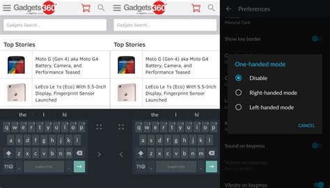 Google Keyboard For Android Gets One Handed Mode And More Technology News