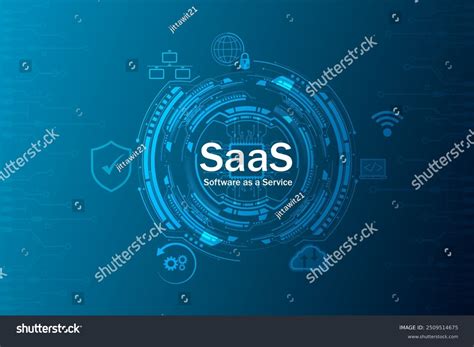 software service saas software concept business stock vector royalty