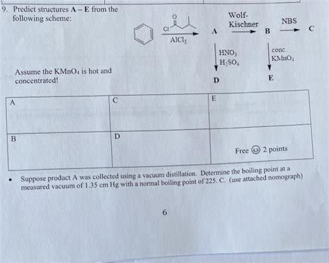 solved 9 predict structures a e from the following scheme