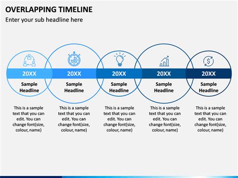 editable timeline overlapping template