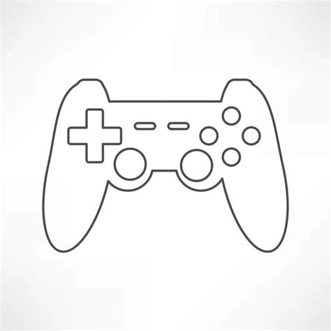Gamepad Icon White Background Shadow Design Vector Illustration Stock