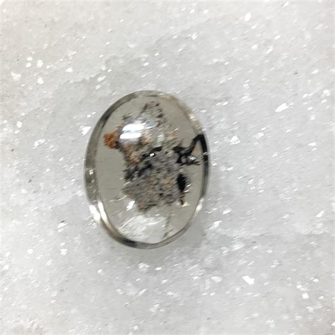 Hematite Stone Natural Scenic Phantom Quartz Cabochon Loose Gemstone