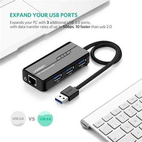 Ugreen Usb 3 0 Hub With Gigabit Ethernet Adapter Buy Best Price In Uae Dubai Abu Dhabi Sharjah