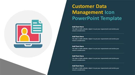 Customer Data Management Icon PowerPoint Template