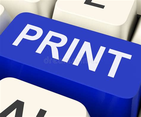 Print Key Shows Printer Printing Or Printout Stock Image Image Of Printer Online