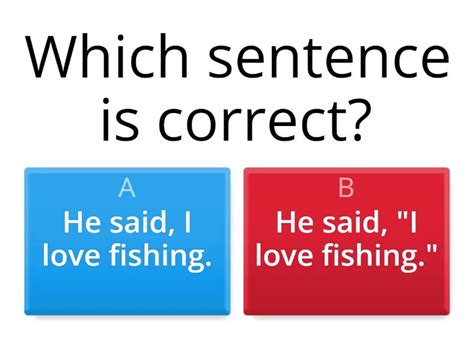 Speech Marks Quiz