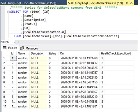 Health Check Ui Is Not Showing Nor Recording Status History When Using Sql Server Storage