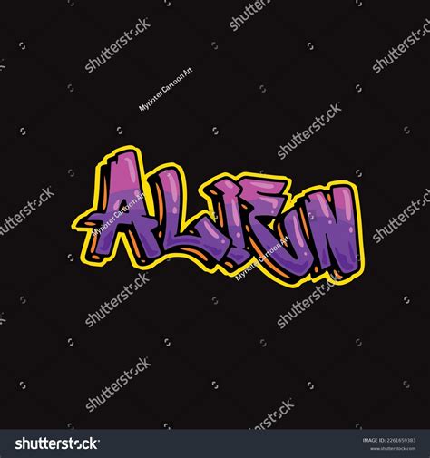 Alien Graffiti Font Word Street Art Stock Vector Royalty Free 2261659383 Shutterstock