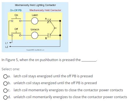 Solved Mechanically Held Lighting ContactorIn Figure Chegg