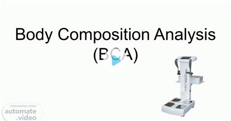 Body Composition Analysis Bca Automatevideo