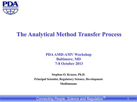 The Analytical Method Transfer Process Sk Sep 2013 Ppt