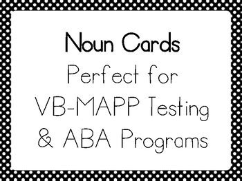 VB MAPP Noun Tacting Non Identical Matching Cards By The Crafty BCBA
