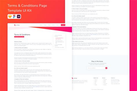 terms and conditions page template ui kit graphic by betush · creative