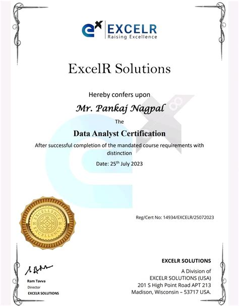 Pankaj Nagpal On Linkedin Data Analyst Certification