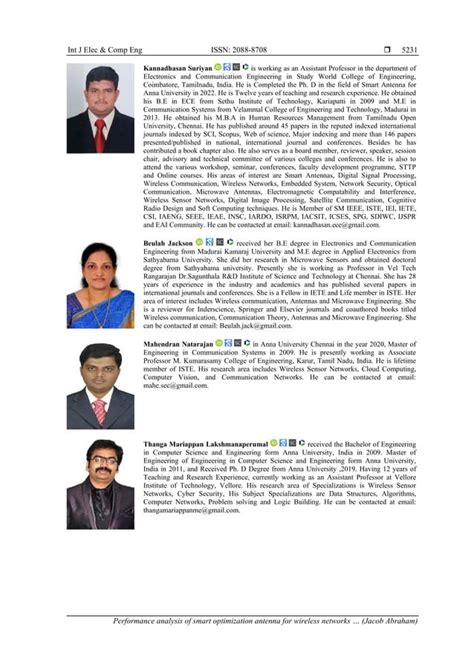 Performance Analysis Of Smart Optimization Antenna For Wireless Networks Pdf