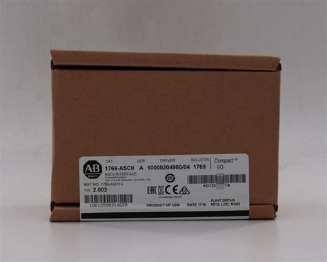 Ascii New Ab Compactlogix Ascii Interface Module