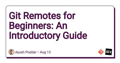 git remotes for beginners an introductory guide r devto