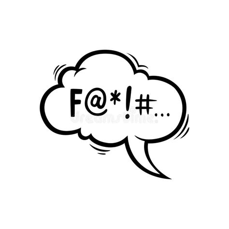 Comic Swear Speech Bubble Angry Bad Curse Word Stock Vector