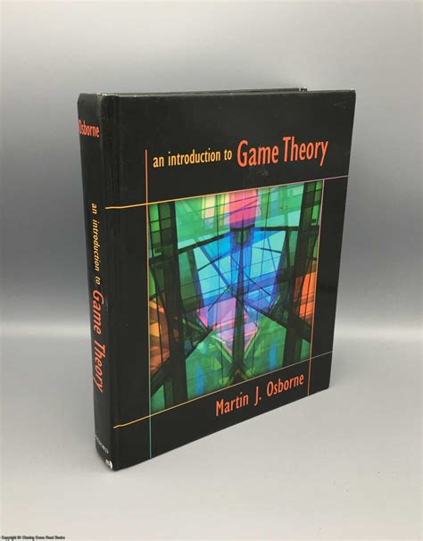 An Introduction To Game Theory By Osborne Martin J Good Hardcover 2003 First Edition 84