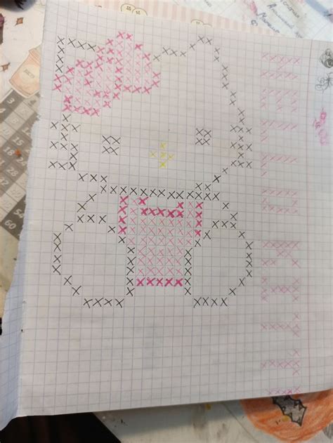 хелоу китти шаблон для вышивки крестом Рисунок Вышивка крестом Вышивание крестиком